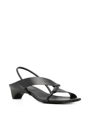 DEL CARLO Leather Slingback Sandals
