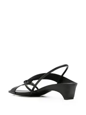 DEL CARLO Leather Slingback Sandals