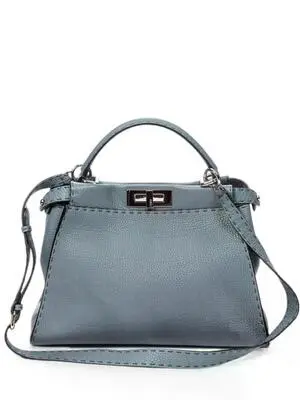 Fendi Medium Peekaboo Tote Bag - Blue