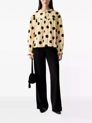 Stine Goya Polka-dot Ruffled Blouse