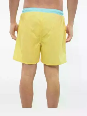 John Richmond Logo-print Drawstring Swim Shorts - Yellow
