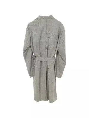 Dior Houndstooth-pattern Belted Coat