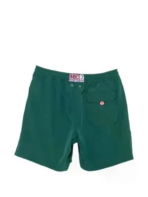 MC2 SAINT BARTH Logo Patch Swim Shorts - Green