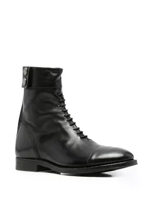 ALBERTO FASCIANI Lace-up Ankle Boots With Button Detail