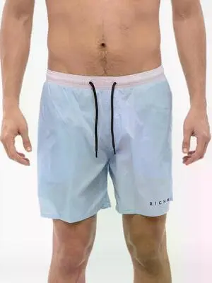John Richmond Logo-print Drawstring Swim Shorts - Blue