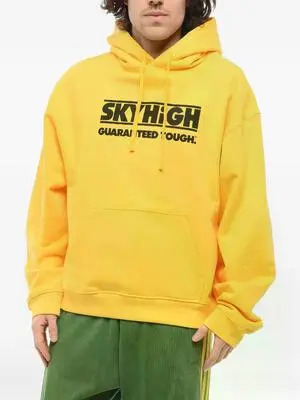 SKY HIGH FARM WORKWEAR Logo-print Hoodie - Yellow