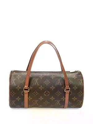 LOUIS VUITTON Monogram Canvas Cylinder Tote Bag - Brown