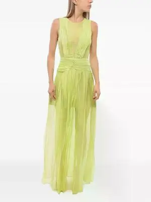 John Richmond Sleeveless Maxi Dress With Ruffled Detailing