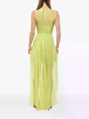 John Richmond Sleeveless Maxi Dress With Ruffled Detailing