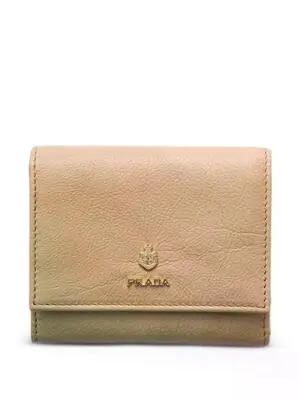 Prada Small Leather Wallet - Neutrals