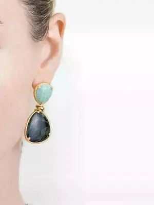 Gas Bijoux Silia Amazonite And Jasper Drop Earrings
