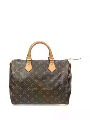LOUIS VUITTON Speedy Monogram Tote Bag - Brown