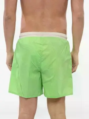 John Richmond Logo Print Elasticated Swim Shorts