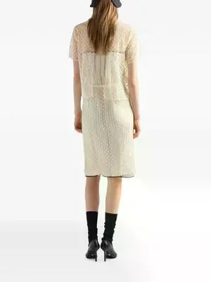 Prada Embroidered Lace Skirt