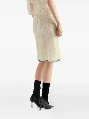 Prada Embroidered Lace Skirt