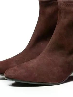 POCHE PARIS Suede Block-heel Ankle Boots