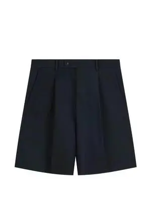 Emporio Armani Pleated Detail Tailored Shorts - Black