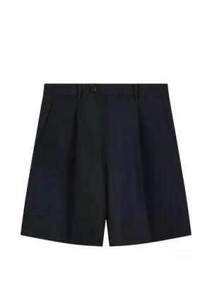 Emporio Armani Pleated Detail Tailored Shorts - Blue