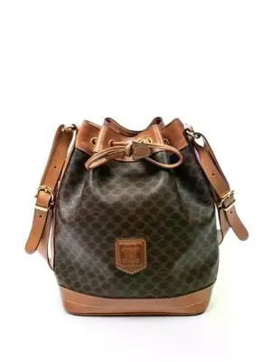 Celine Macadam Side-zip Bucket Bag - Brown