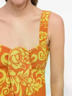 ALEMAIS Alby Floral-print Midi Dress