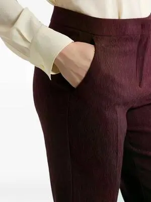 Etro Cropped Wool Jacquard Trousers With Medallion Motif