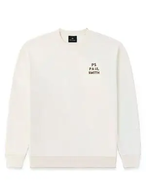 Paul Smith Logo-print Cotton Sweatshirt - Neutrals