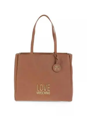 Moschino Logo-plaque Shoulder Bag - Brown