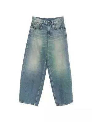 6397 Wide-leg Whiskers-effect Jeans - Blue