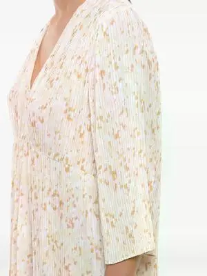 SAMSOE SAMSOE Abstract Print V-neck Mini Dress