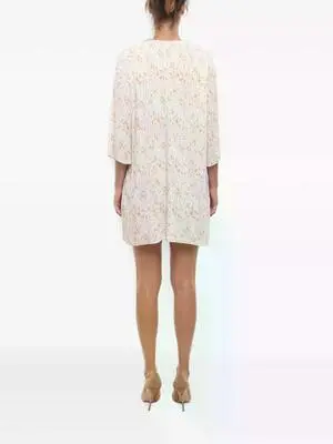 SAMSOE SAMSOE Abstract Print V-neck Mini Dress