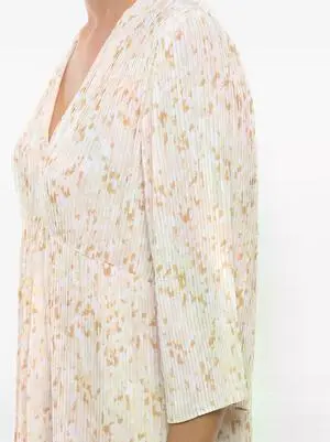 SAMSOE SAMSOE Abstract Print V-neck Mini Dress