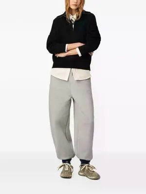 AMI Paris Cotton Zipped Sweatshirt With Embossed De Coeur