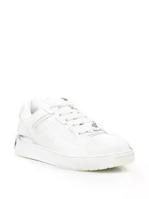 Versace Greca Embossed Leather Sneakers