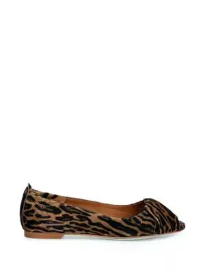 BILLI BI Leopard Print Peep-toe Pumps - Neutrals