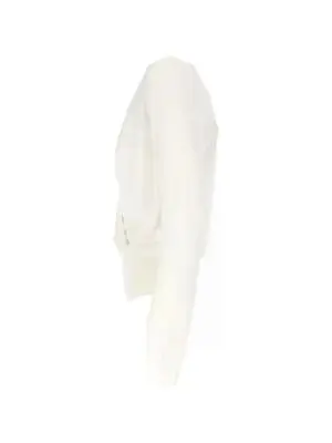 Elisabetta Franchi Ribbed-knit Wrap-style Bodysuit - White