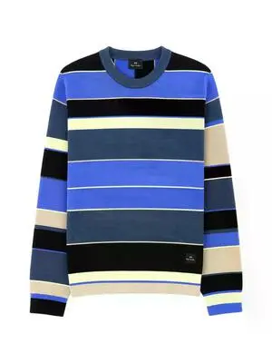 Paul Smith Striped Organic Cotton Sweater - Blue