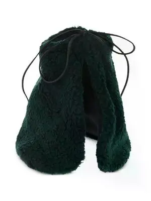 Dsquared2 Faux-shearling Drawstring Scarf - Green