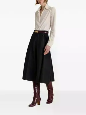 Alberta Ferretti Wrap-design Spread-collar Bodysuit - White