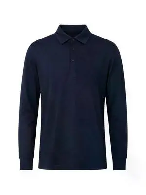 Brunello Cucinelli Long-sleeve Polo Shirt - Blue