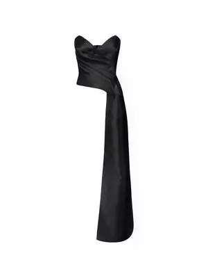 Elisabetta Franchi Gazar Off-the-shoulder Top With Tail-like Panel