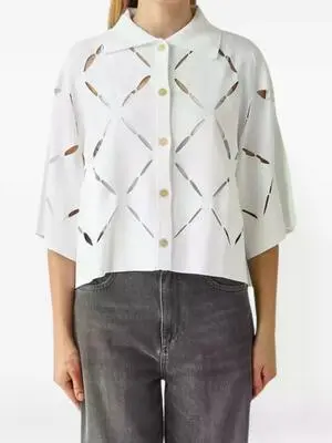 Liviana Conti Miranda Cut-out Point Collar Top