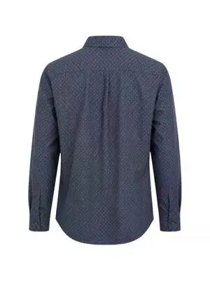 TINTORIA MATTEI 954 Geometric-print Long-sleeve Shirt