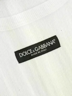 Dolce & Gabbana Ribbed Logo Cropped Top