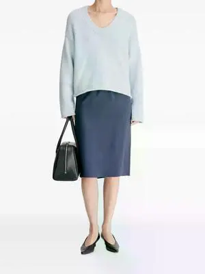 Loulou De Saison Derry U-neck Cashmere Sweater - Blue