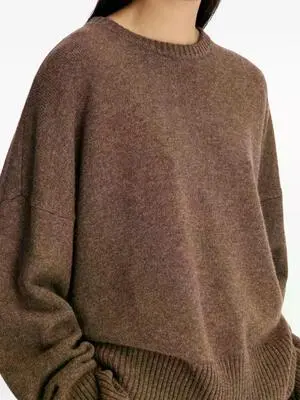 Loulou De Saison Anton Cashmere Crew Neck Sweater - Brown