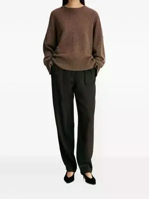 Loulou De Saison Anton Cashmere Crew Neck Sweater - Brown