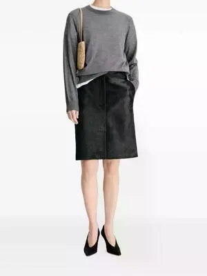 Loulou De Saison Debi Pony-effect Leather Skirt