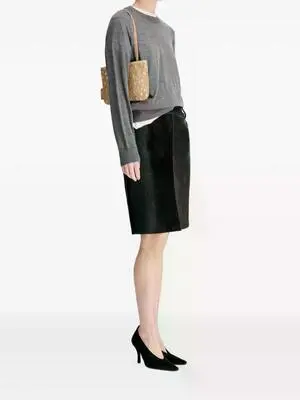 Loulou De Saison Debi Pony-effect Leather Skirt