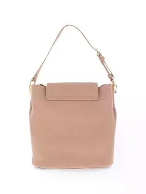 Moschino Logo Plaque Shoulder Bag - Neutrals