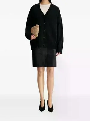 Loulou De Saison Duca V-neck Oversized Cardigan - Black